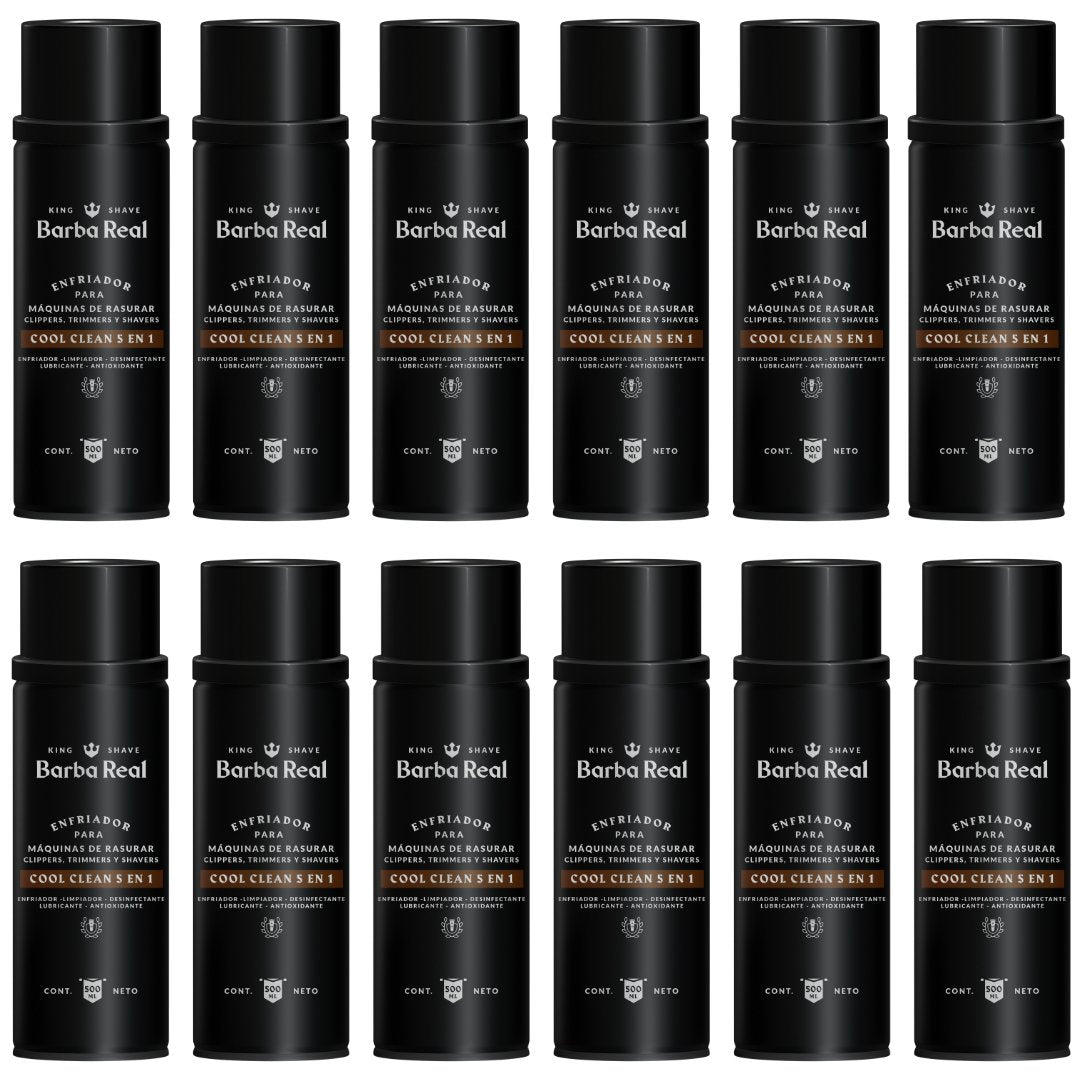 12- Pack Cool Clean 5 en 1 Barba Real | Spray 500 ml