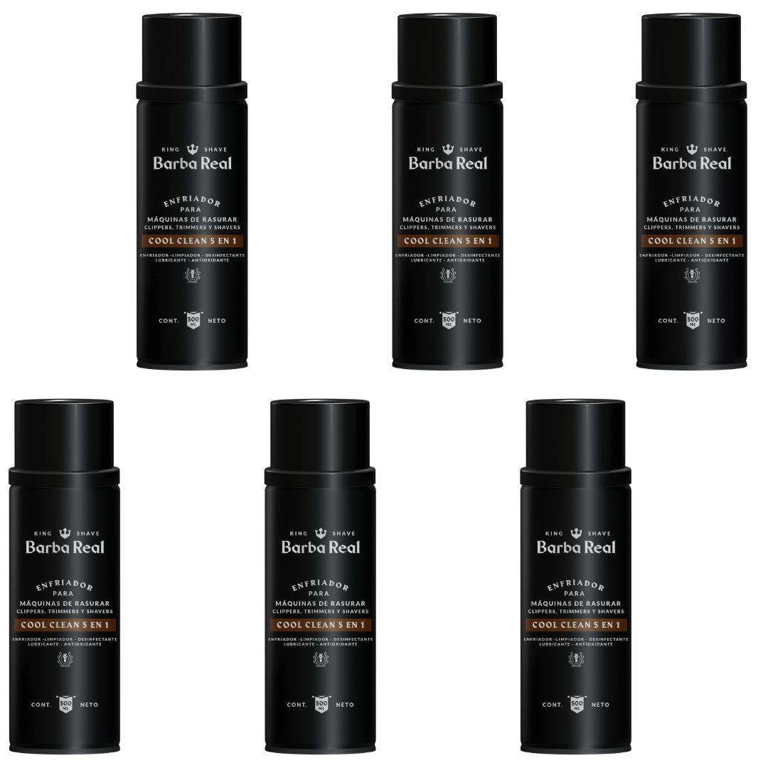 6-Pack Cool Clean 5 en 1 Barba Real | Spray 500 ml – BarbaReal